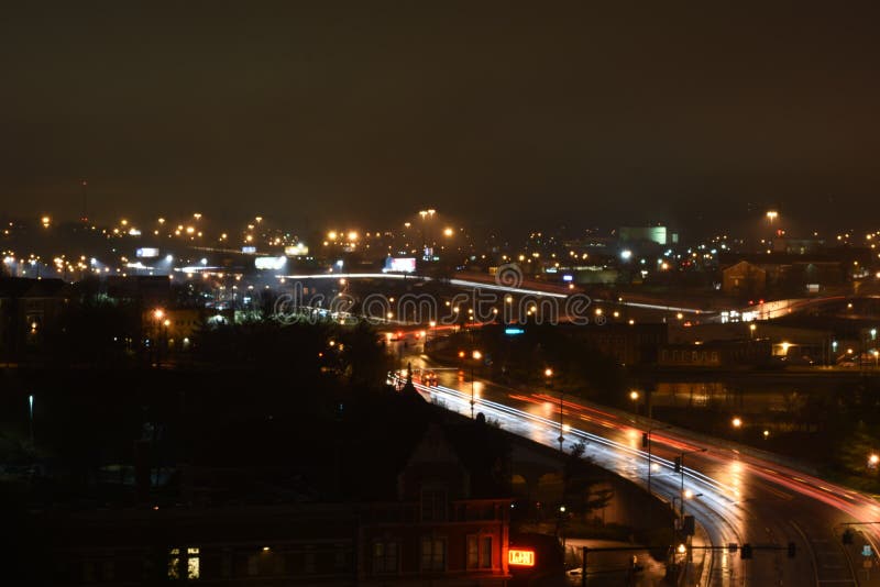 City nightscape editorial photo. Image of nightscape - 109103041