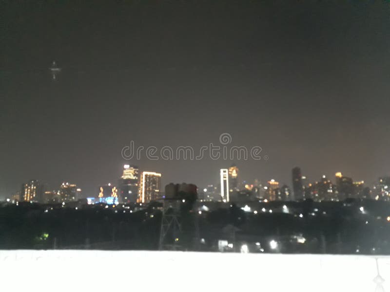 City Nightscape from Train Station Building Stock Photo - Image of ...