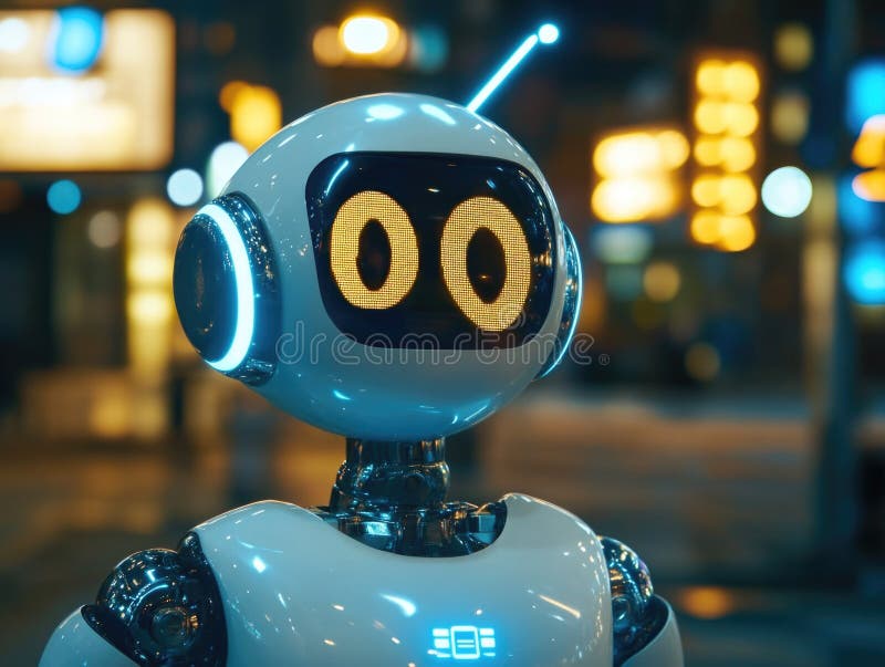 City Nighttime Robot stock photo. Image of agent, urban - 359645198