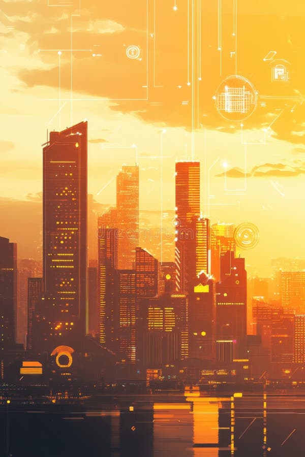 A City with Numerous High-rise Buildings and Streets Stock Image ...