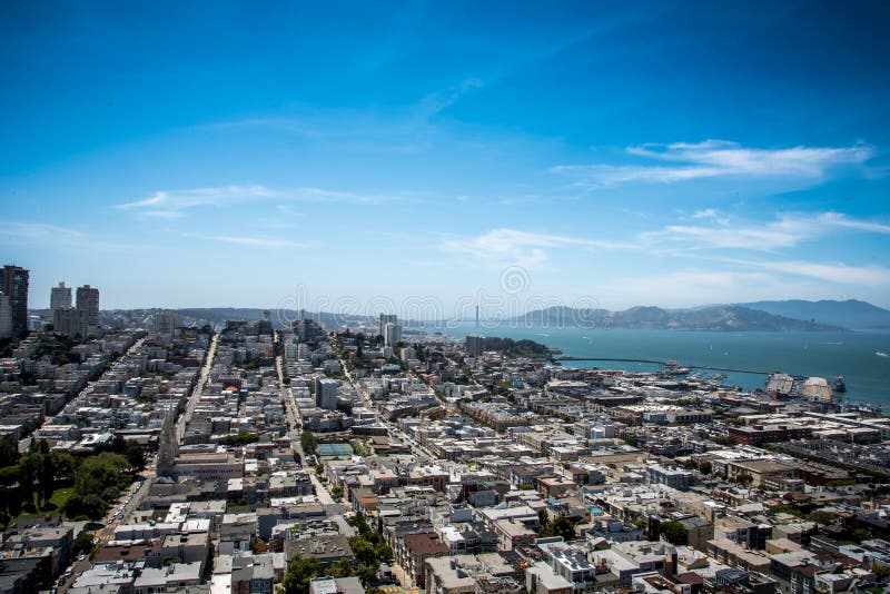 City and Ocean View Landscape Stock Photo - Image of outdoor ...