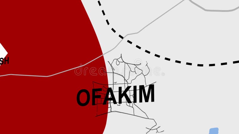 City of Ofakim October 7 Map Stock Footage - Video of gaza, ofakim ...
