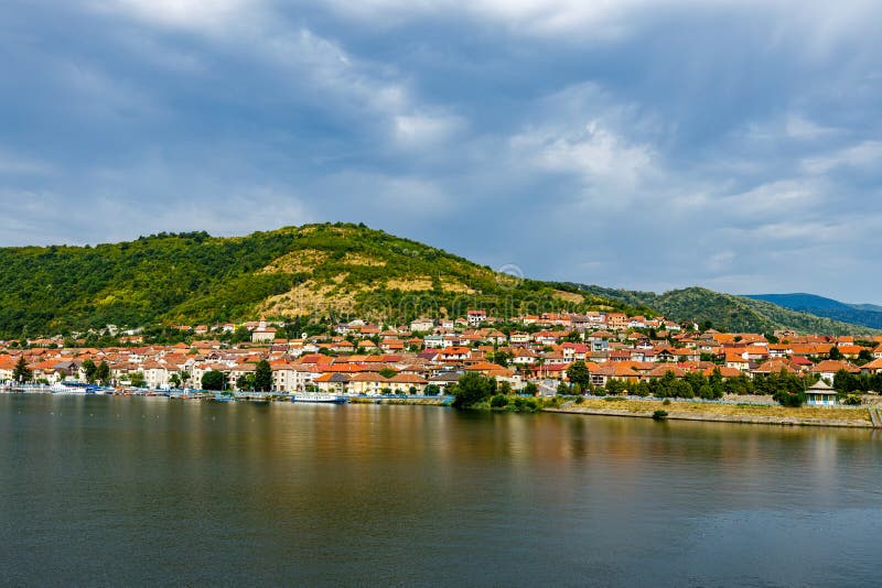City of Orsova at the Danube in Romania Stock Photo - Image of view ...