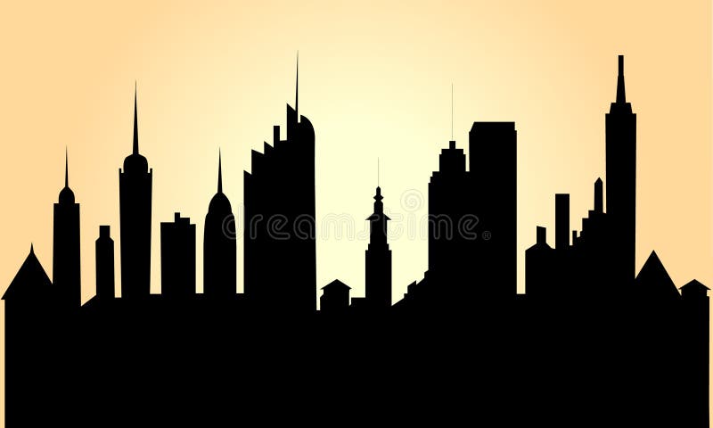 City Outline Concept Illustration Stock Vector - Illustration of white ...