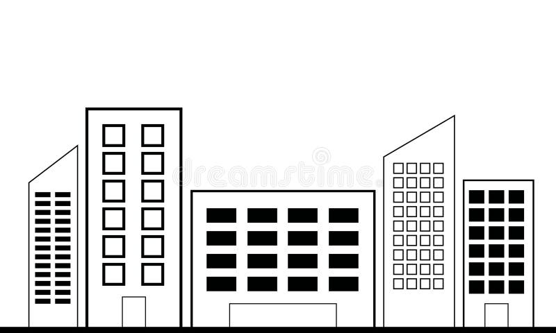 City outline illustration stock vector. Illustration of black - 278322805