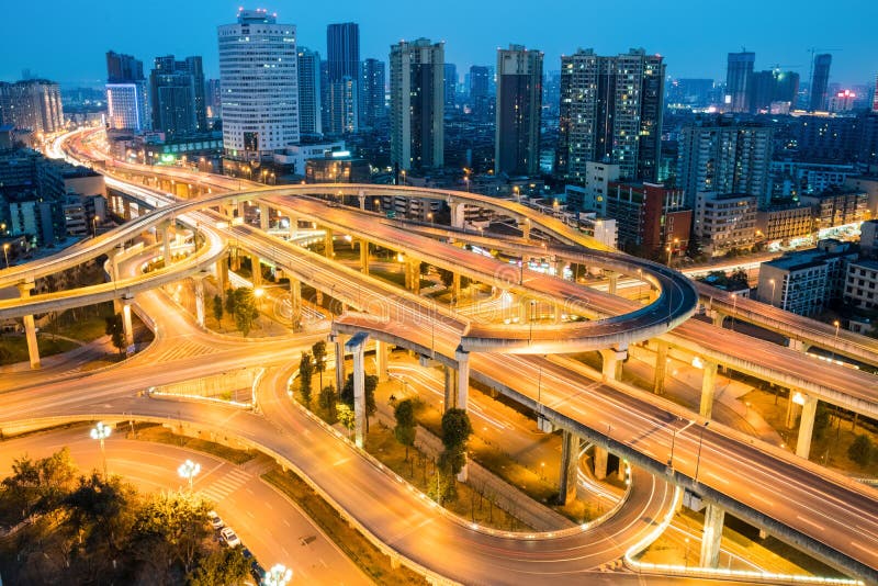 City Overpass View of Fisheye Stock Image - Image of city, aerial: 31216563