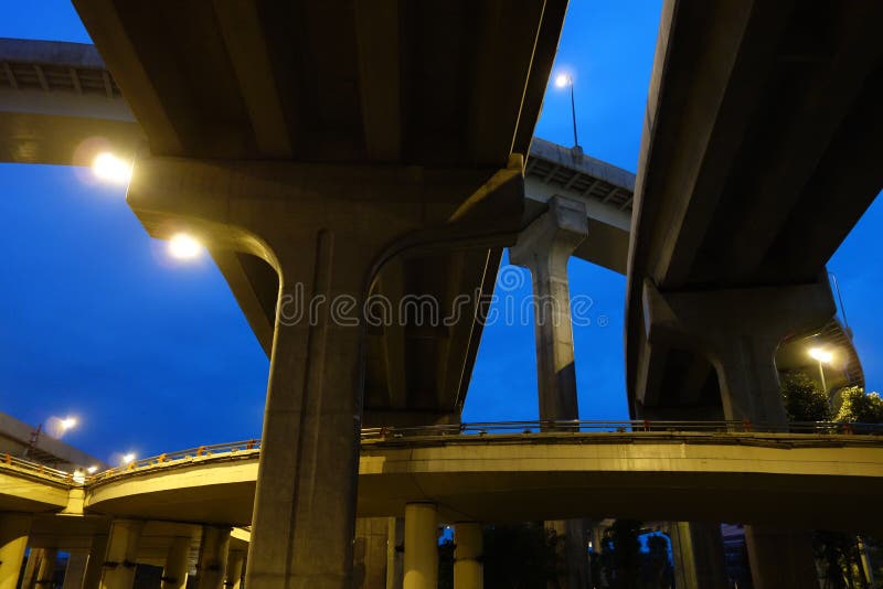 City Overpass View of Fisheye Stock Image - Image of city, aerial: 31216563
