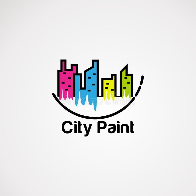 City Paint Color Logo Vector, Icon, Element, and Template for Company ...