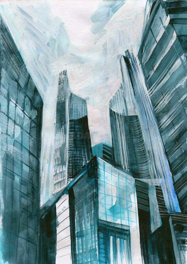 City stock illustration. Illustration of business, contemporary - 67830740