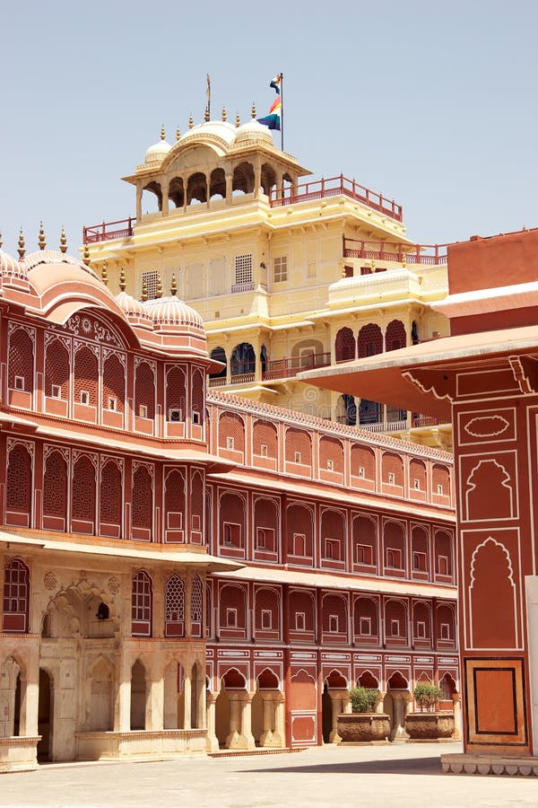 Chandra Mahal City Palace Building, Jaipur, India Stock Photo - Image ...