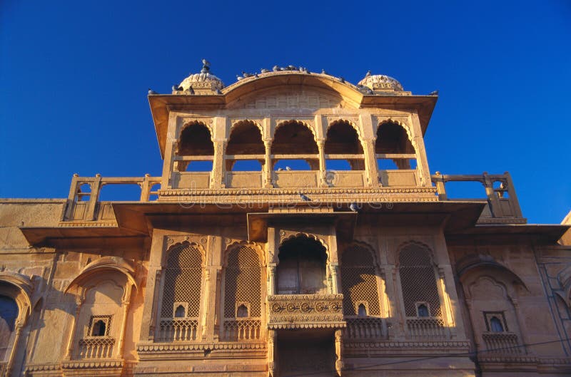 Indian Palaces City Palace Jaisalmer Rajasthan India Stock Photo ...