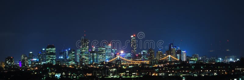 City Panorama at Night stock image. Image of skies, rise - 16550063