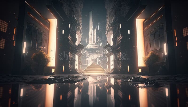 City in a Parallel Dimension. Generative AI Stock Photo - Image of ...