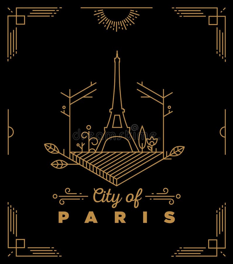 City of Paris Monogram Vector Design Template Stock Vector ...