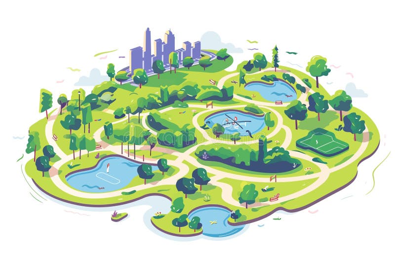 Town Aerial View Cartoon Stock Illustrations – 688 Town Aerial View ...