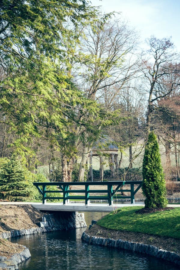 City Park with bridge stock photo. Image of brooklet - 52709744