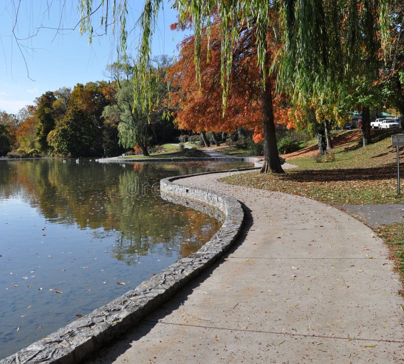 City Park in the Fall stock image. Image of water, willow - 16881609