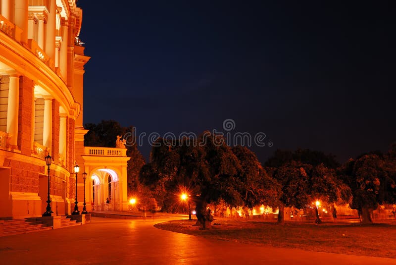 City park at night stock photo. Image of illumination - 12021404