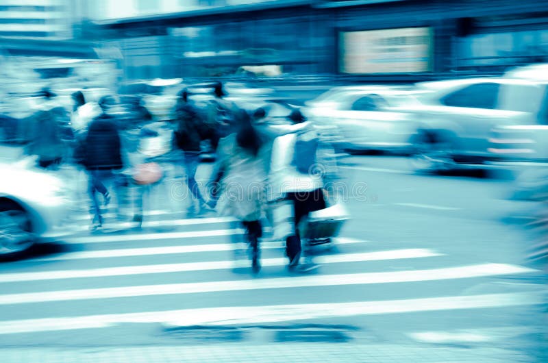 City Pedestrian People on Road Stock Photo - Image of commuter, person ...