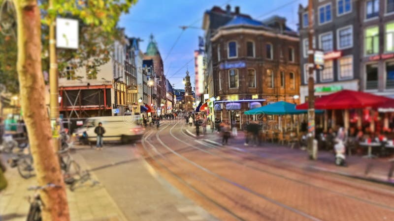 City Pedestrian Traffic Time Lapse Amsterdam Stock Footage - Video of ...