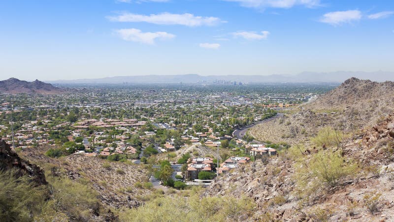 A City of Phoenix Down 7th Street Shot Stock Image - Image of stoney ...