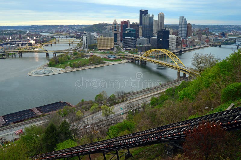The City of Pittsburgh at the Confluence of the Three Rivers Editorial ...