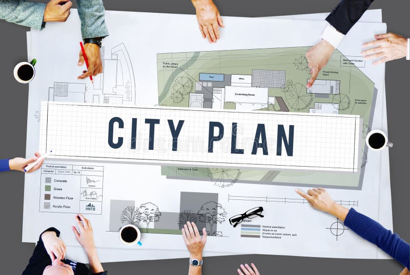 City Plan Municipality Community Town Management Concept Stock Image ...