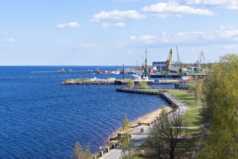 City port and docks stock photo. Image of dock, summer - 71445038