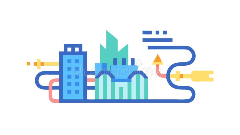 City Power Distribution Network Icon Vector, Vector Design Generative ...