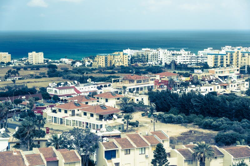 Protaras, Cyprus - Oct 12. 2019. Panorama of the City from Above ...