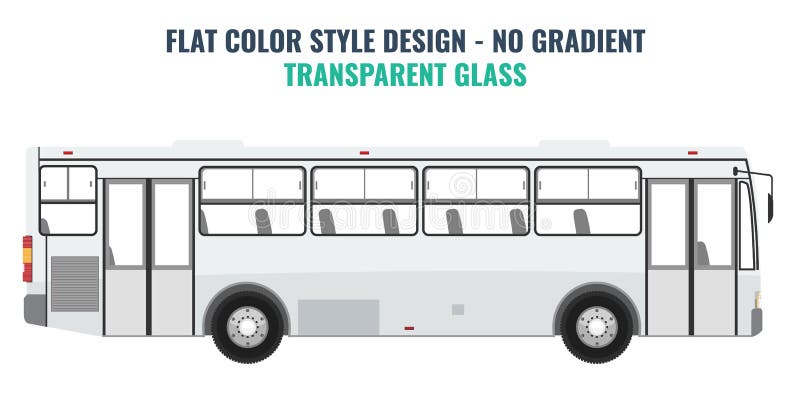 City Public Bus for Advertisement Template. Flat Vector Stock Vector ...