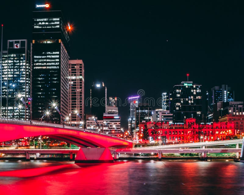 City Red Bridge stock photo. Image of victoria, australia - 141463710