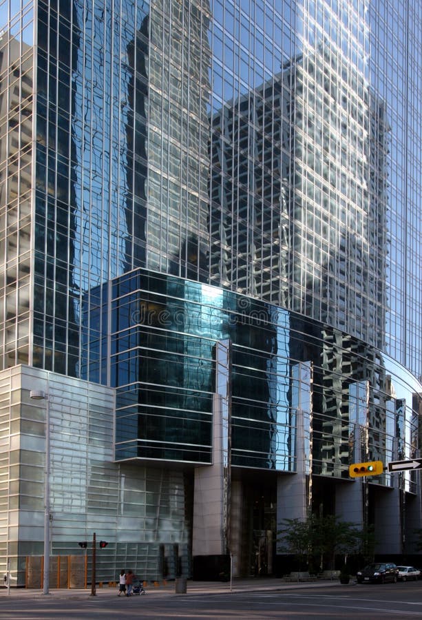 City Reflections in Windows Stock Photo - Image of outdoors, structures ...