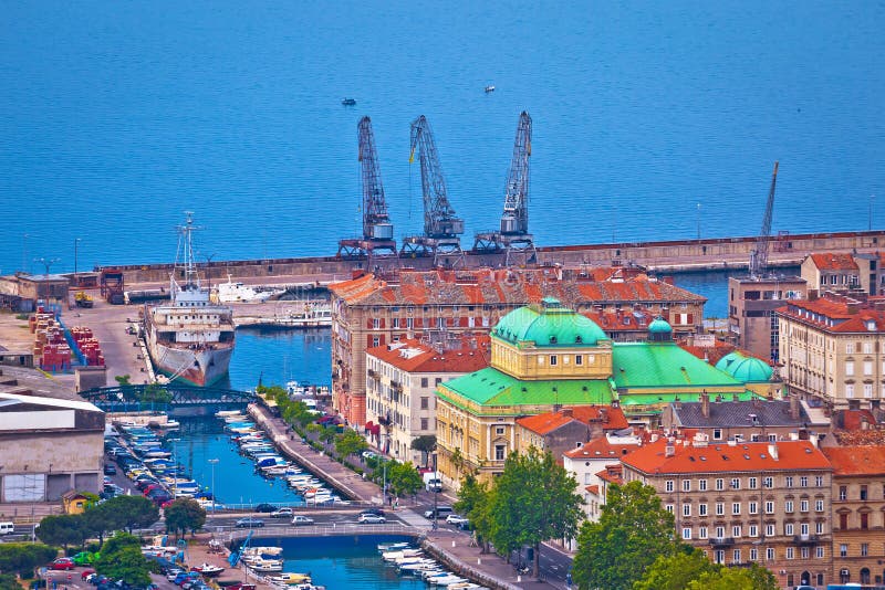 City of Rijeka Waterfront Rooftops View Stock Photo - Image of fiume ...