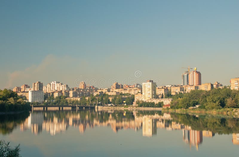 City on river stock photo. Image of water, wharf, urban - 65868138