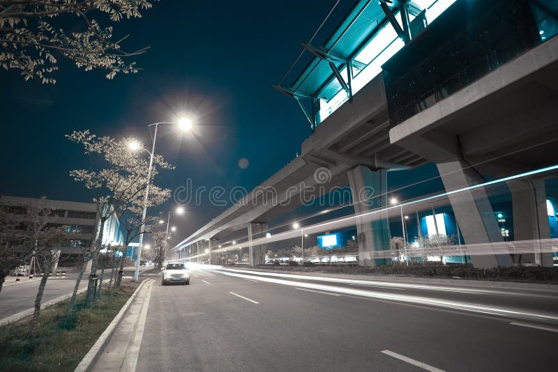 City Road Surface Floor with Viaduct Bridge Stock Photo - Image of ...