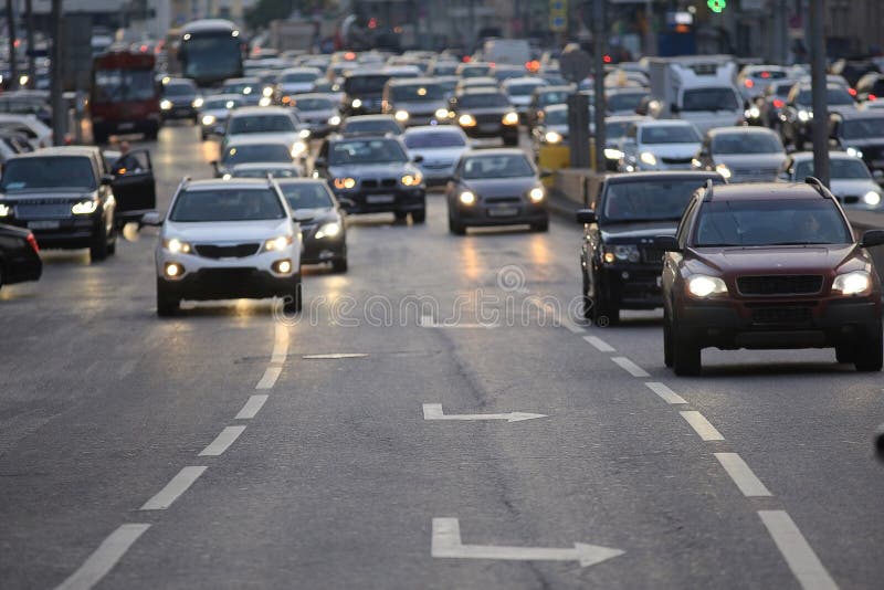 City road with vehicles stock photo. Image of downtown - 62379432