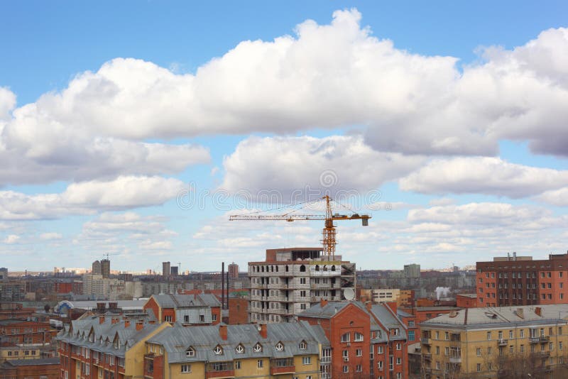 City roofs stock photo. Image of brick, growth, green - 24900486