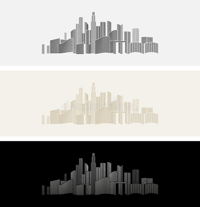 City s icon or background stock vector. Illustration of architecture ...
