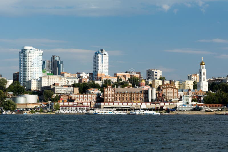 City of Samara with the Volga River Stock Image - Image of volga ...