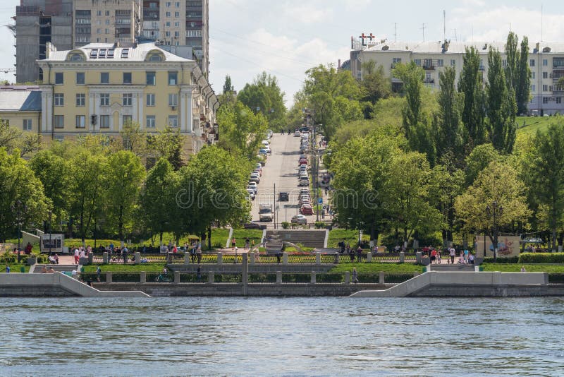 City of Samara with the Volga River Stock Image - Image of city, river ...