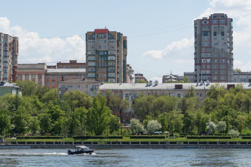 City of Samara with the Volga River Stock Image - Image of russia ...