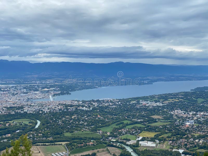 City Scape from a Mountain Cliff Stock Photo - Image of blooming ...