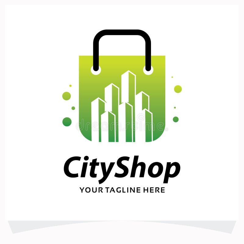 City Shop Logo Template Design Template Stock Vector - Illustration of ...