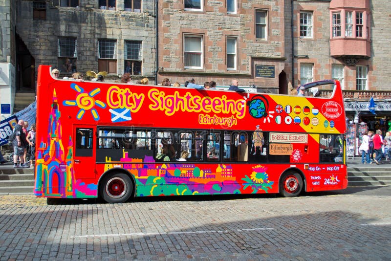 City Sightseeing Bus in Edinburgh. Editorial Stock Image - Image of ...