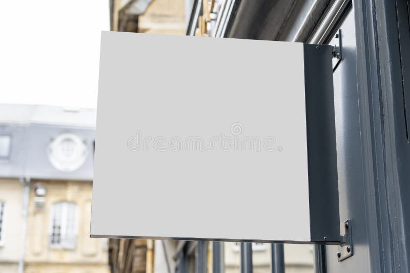 City sign logo mockup stock photo. Image of facade, promotion - 232779038