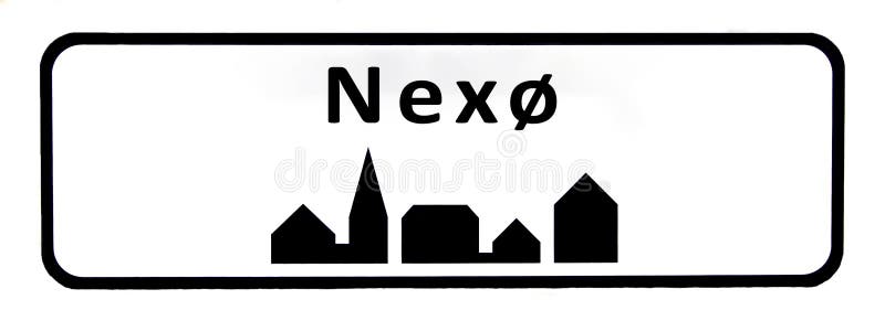 City sign of Nex stock illustration. Illustration of byskilt - 180237727