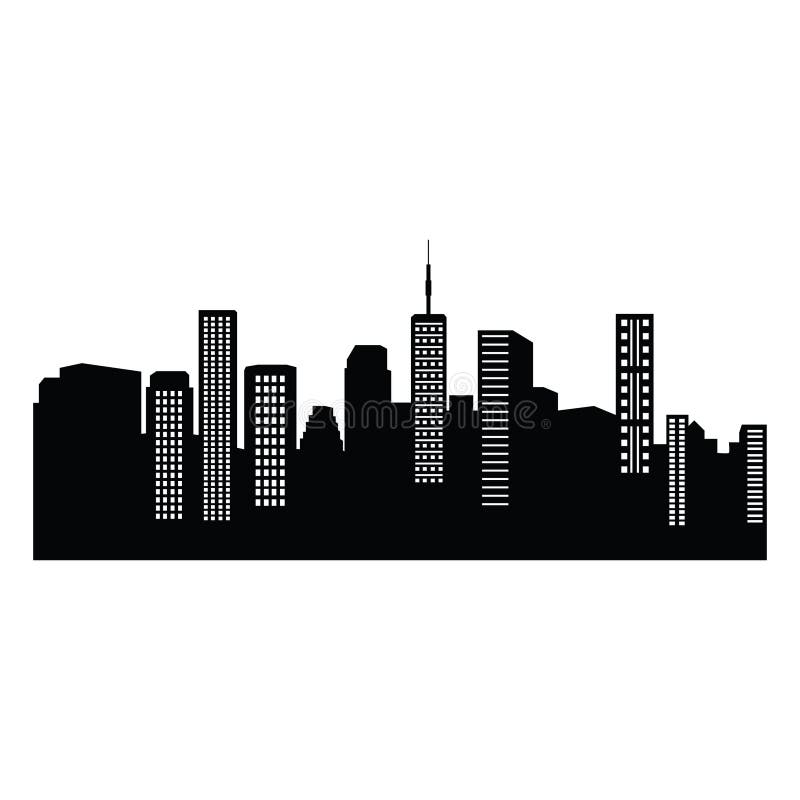 City Silhouette. Vector Illustration Decorative Design Stock Vector ...