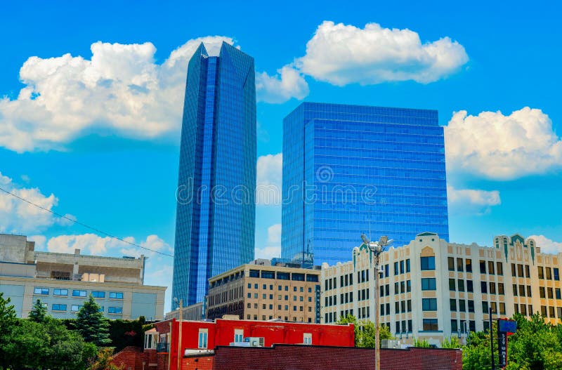 City Sky Line Featuring the Devon Energy Tower in Oklahoma City ...