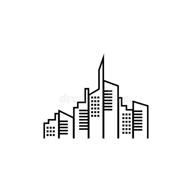City Sky Line Vector Template Stock Illustration - Illustration of ...